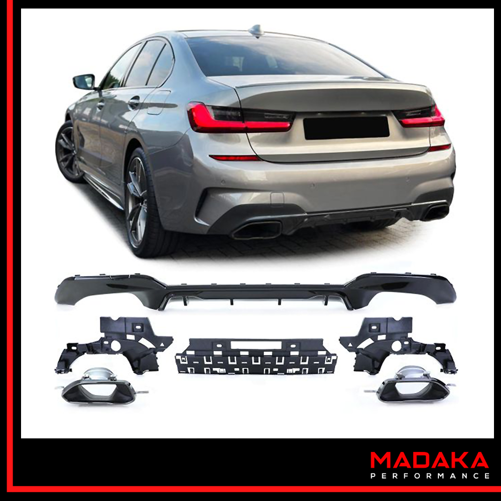 Diffusor mit Endrohren für BMW 3er G20 G21 Bj. 18-22 Vorfacelift ...